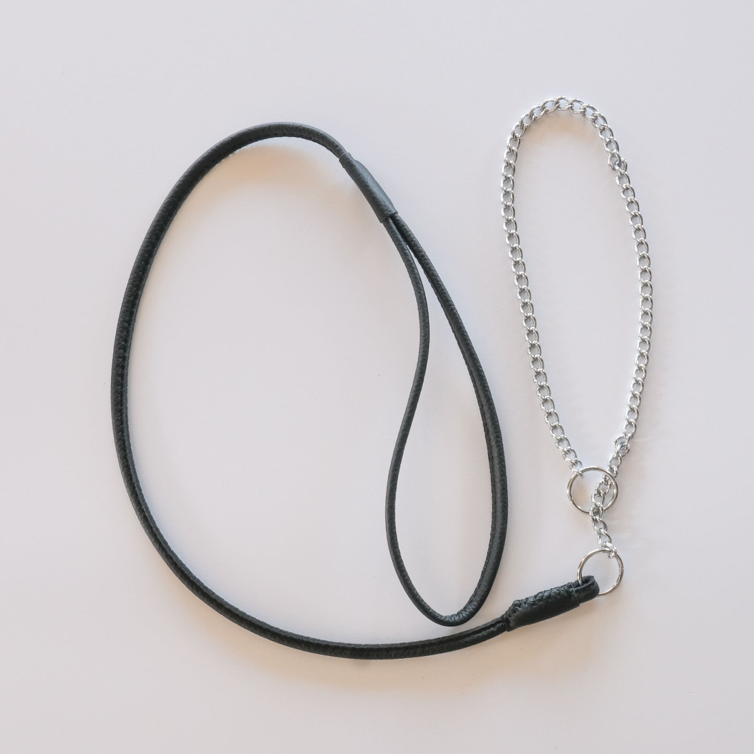 Combination Leather and Chain Slip Lead