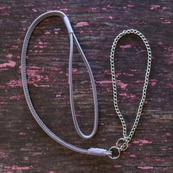 Combination Leather and Chain Slip Lead